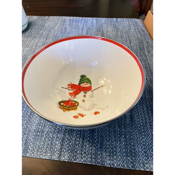 Hallmark | Holiday | Vintage Hallmark Mitford Snowman Enamel Tin Deep ...